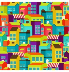 Town concept background pattern seamless Vector Image