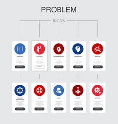 Problem solving infographic 10 steps concept Vector Image