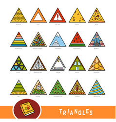 Colorful set rectangle shape objects visual Vector Image