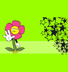 Angry flower postal Royalty Free Vector Image - VectorStock