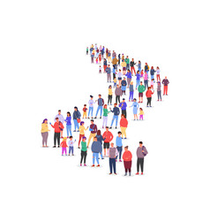 People queue waiting line Royalty Free Vector Image