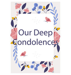 Hand drawn condolence cards bundle Royalty Free Vector Image