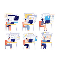 Digital specialist or computer web programmer Vector Image