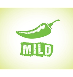 Chilli hot mild medium hot Royalty Free Vector Image