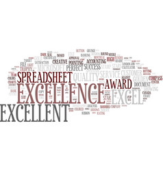 Excellence word cloud concept Royalty Free Vector Image