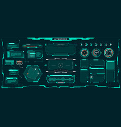Hud elements set graphic abstract futuristic Vector Image