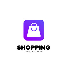 Lets shopping logo design template shopping icon Vector Image