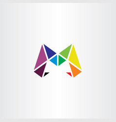 M letter colorful logo Royalty Free Vector Image
