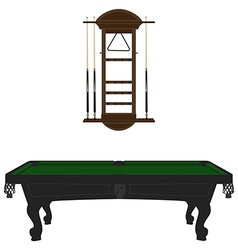 Pool table and lamp Royalty Free Vector Image - VectorStock