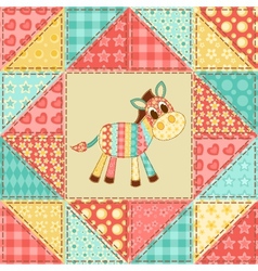 Zebra patchwork pattern Royalty Free Vector Image