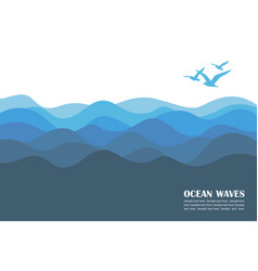 Ocean waves background Royalty Free Vector Image