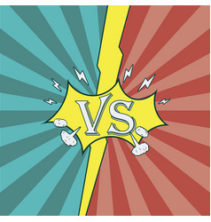 Versus comic frame vs comics book frames with Vector Image