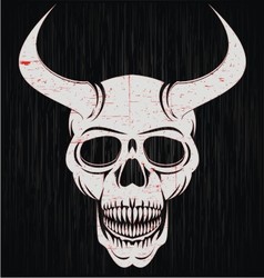 White devil skulls Royalty Free Vector Image - VectorStock