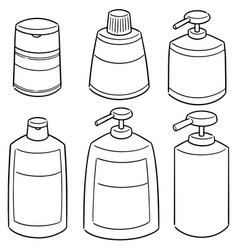Set shampoo and liquid soap bottle Royalty Free Vector Image