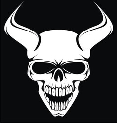 White devil skulls Royalty Free Vector Image - VectorStock