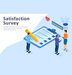 Customer satisfaction survey user feedback Vector Image