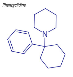 Phencyclidine pcp angel dust hallucinogenic drug Vector Image