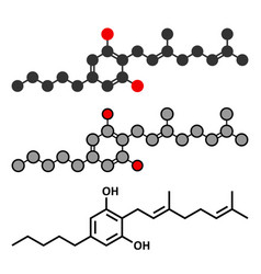 Cannabigerol cannabinoid molecule skeletal formula