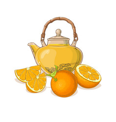 Orange tea Royalty Free Vector Image - VectorStock