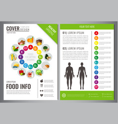 Healthy lifestyle brochure design template Vector Image