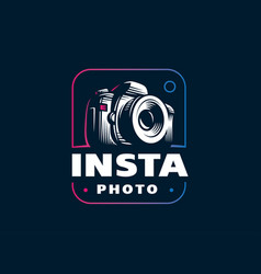Digital camera - emblem on Royalty Free Vector Image