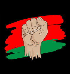 Hands and flag Royalty Free Vector Image - VectorStock