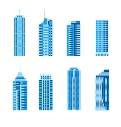 Amsterdam city buildings set Royalty Free Vector Image