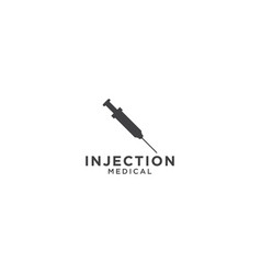 Injection and needle graphic design template Vector Image