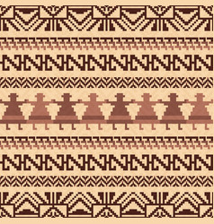 Peruvian inca style knitting pattern Royalty Free Vector
