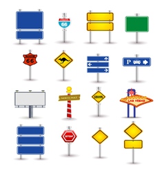 Road and car icon set Royalty Free Vector Image