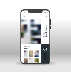 Red cafe menu ui ux gui screen for mobile apps Vector Image