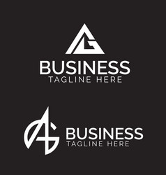 Simple and creative letter ag logo design Vector Image