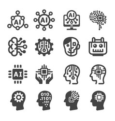 Artificial intelligence logo Royalty Free Vector Image