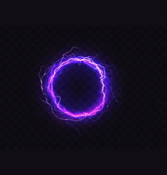 Circle neon lights frame colorful round tube lamp Vector Image