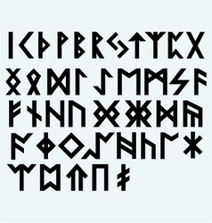 Runic symbols and their names runes for fortune Vector Image