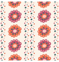 Seamless pattern with repetitive flowers Vector Image