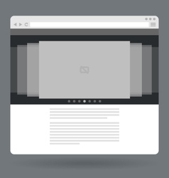 Flat browser window with code Royalty Free Vector Image