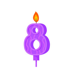 Sweet cake number character eight Royalty Free Vector Image