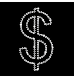 Abstract luxury black diamond dollar sign Vector Image