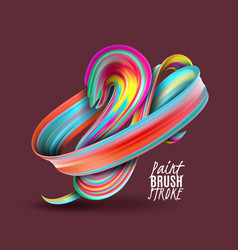 Realistic colorful brush strokes set Royalty Free Vector