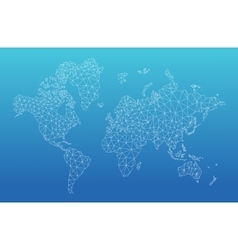 Geometric world map in colors Royalty Free Vector Image