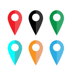 Map pointer icon gps location symbol flat design Vector Image