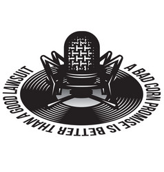 Monochrome in retro style on a Royalty Free Vector Image