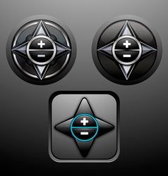 Round navigation knob buttons Royalty Free Vector Image