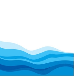 Big wave line art in round shape Royalty Free Vector Image