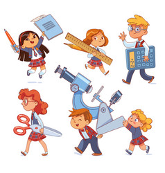 Children in the lesson Royalty Free Vector Image