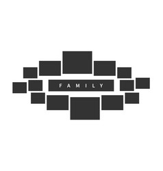 Photo collage frames template for interior design Vector Image