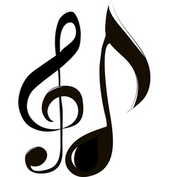 Abstract treble clef Royalty Free Vector Image