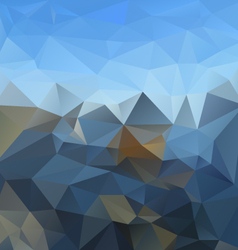 Blue sky yellow harvest polygon triangular pattern