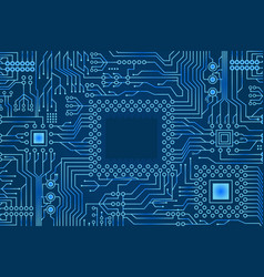 Micro electronics circuits board background Vector Image